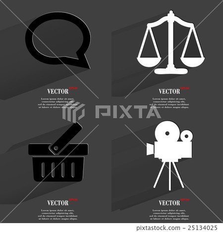 Set of icons. Collection symbols. Modern Flat web - Stock Illustration ...