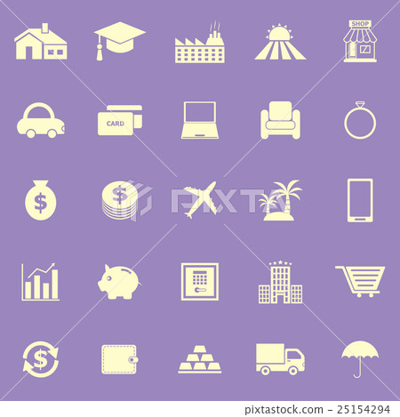 Loan color icons on violet background - Stock Illustration [25154294 ...