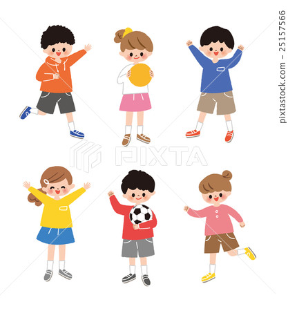 Children playing well - Stock Illustration [25157566] - PIXTA