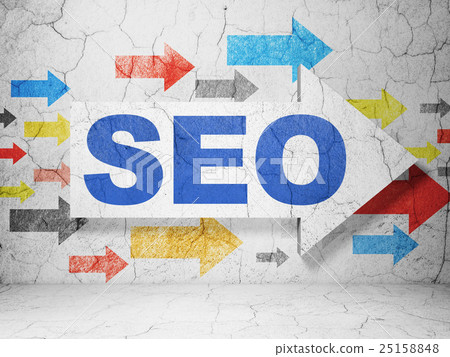 Web development concept: arrow with SEO on grunge - Stock Illustration ...