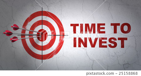 Timeline concept: target and Time To Invest on - Stock Illustration ...