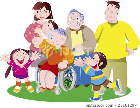 Caregiving family - Stock Illustration [25161297] - PIXTA