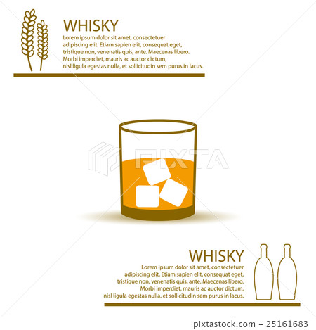 whisky glass simple color infographics theme eps10 - Stock Illustration ...