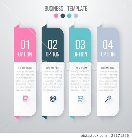 Vector illustration infographics four options - Stock Illustration ...