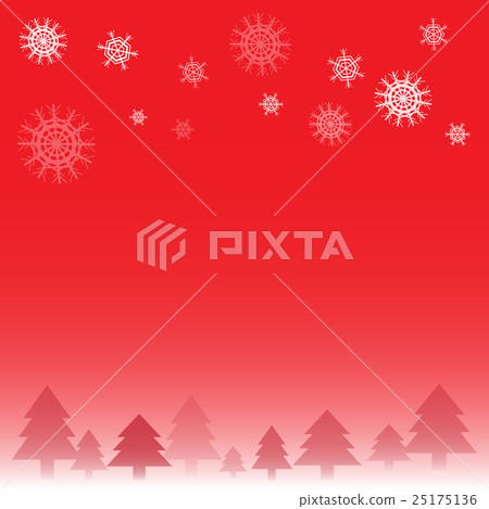 snow falling down with red background - Stock Illustration [25175136 ...