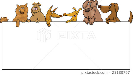 dogs with frame cartoon design - Stock Illustration [25180797] - PIXTA