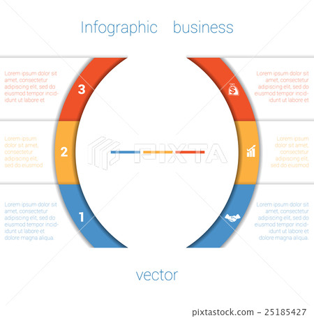 Infographic Strips and semicircle 3 - Stock Illustration [25185427] - PIXTA