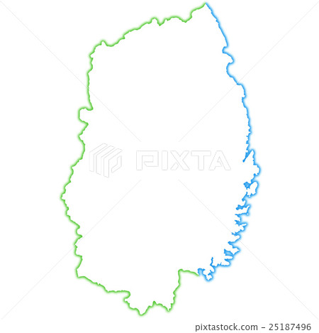 Iwate Prefecture Map - Stock Illustration [25187496] - PIXTA