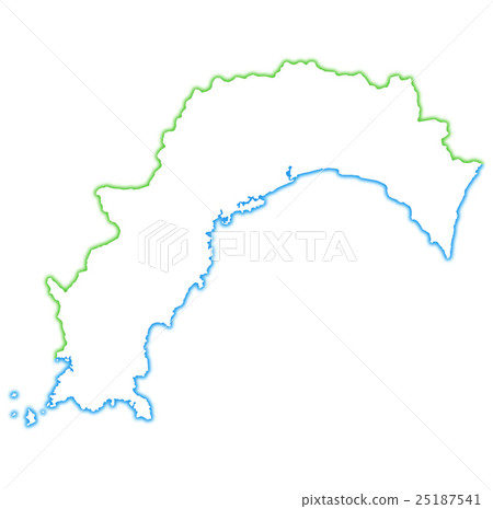Kochi Prefecture Map - Stock Illustration [25187541] - PIXTA