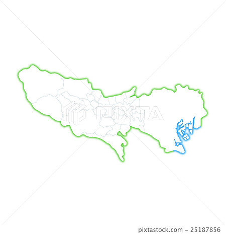 Tokyo Metropolis Map - Stock Illustration [25187856] - PIXTA