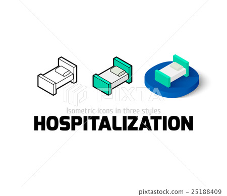 Hospitalization icon in different style - 스톡일러스트 [25188409] - PIXTA