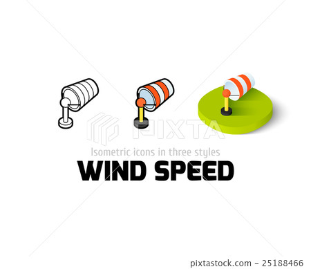 Wind speed icon in different style - Stock Illustration [25188466] - PIXTA