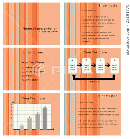 presentation template with colorful pattern - Stock Illustration ...