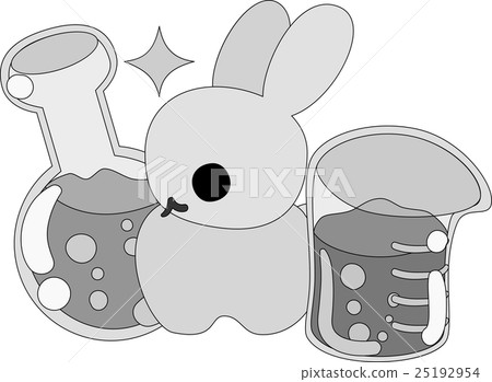 Cute rabbit in the form of a scientist - Stock Illustration [25192954 ...