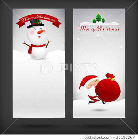 Collection of merry christmas card template - Stock Illustration ...