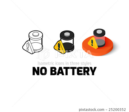 No battery icon in different style - Stock Illustration [25200352] - PIXTA