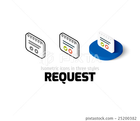 Request icon in different style - Stock Illustration [25200382] - PIXTA