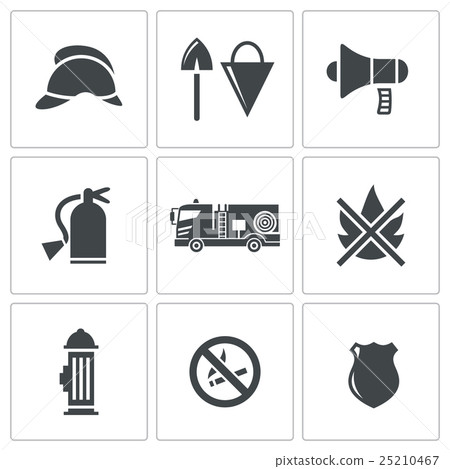 Fire Service icons set - Stock Illustration [25210467] - PIXTA