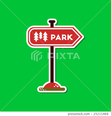 paper sticker on stylish background park sign - Stock Illustration ...