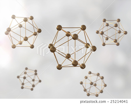 Science Atom Molecular DNA Model Structure. - Stock Illustration ...