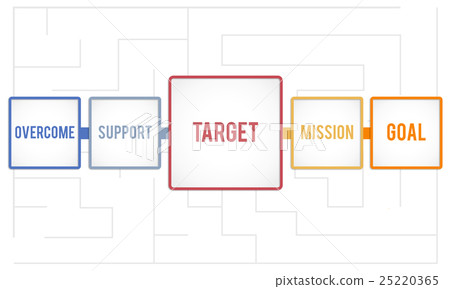 Success Target Solution Support Concept - Stock Illustration [25220365 ...