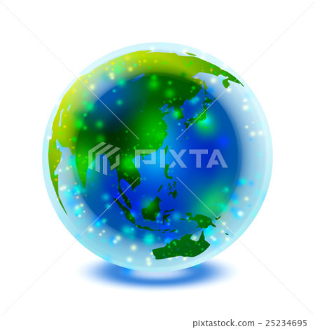 Global world map illustration - Stock Illustration [25234695] - PIXTA