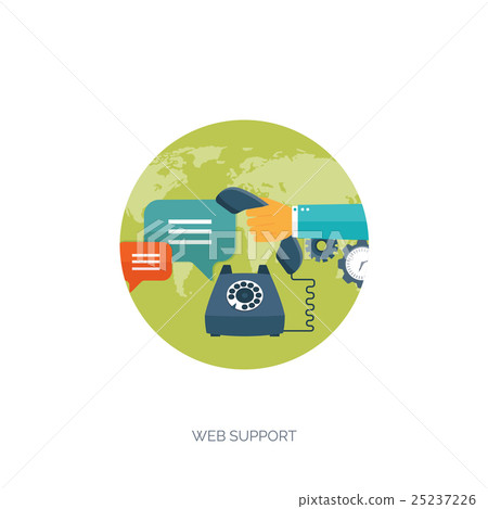 Vector illustration. Flat background. Web service - Stock Illustration ...