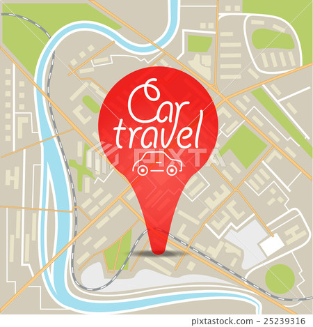 Abstract city map flat design illustration - Stock Illustration ...