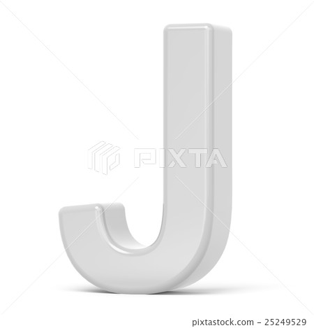 3D rendering white letter J - Stock Illustration [25249529] - PIXTA