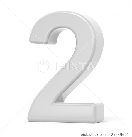 3D rendering white number 2 - Stock Illustration [25249605] - PIXTA