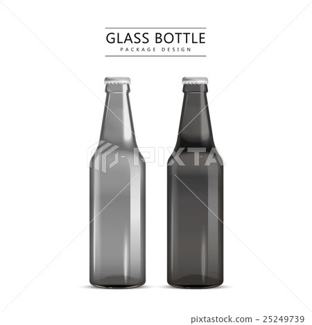 Glass bottle package design - Stock Illustration [25249739] - PIXTA