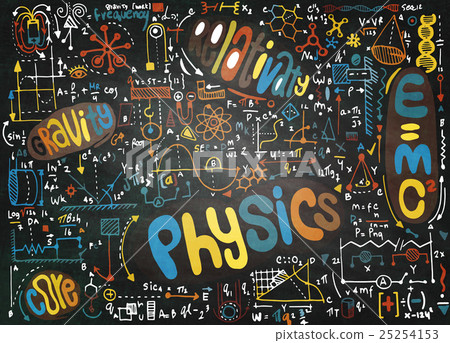Physical formulas and phenomenon. hand-drawn - Stock Illustration ...