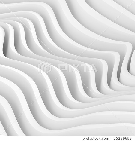 3d White Wave Background - Stock Illustration [25259692] - PIXTA