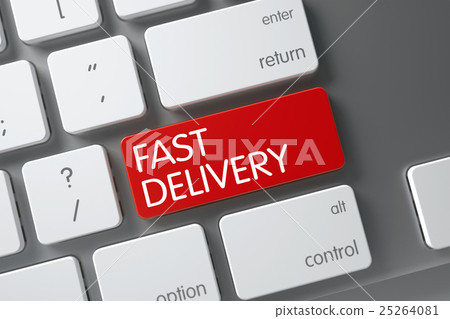 Fast Delivery Button. 3D. - Stock Illustration [25264081] - PIXTA