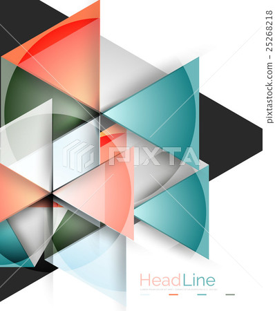 Glossy glass modern triangle layout - Stock Illustration [25268218] - PIXTA