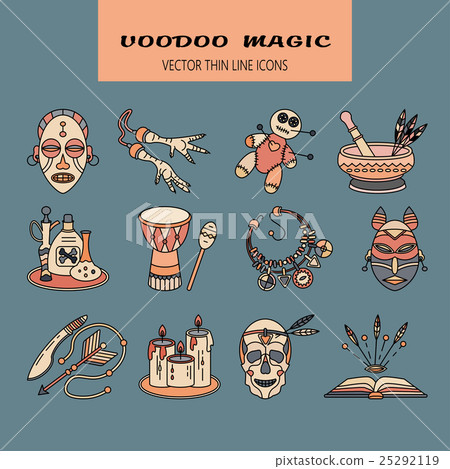 Voodoo African and American magic vector logo. - Stock Illustration ...