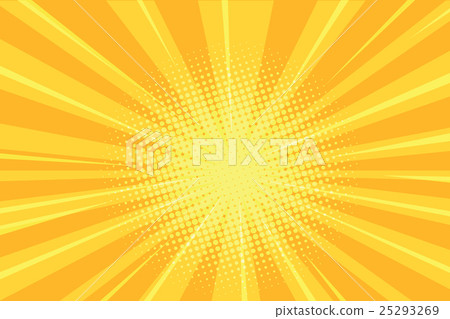 yellow rays comics retro background - Stock Illustration [25293269] - PIXTA