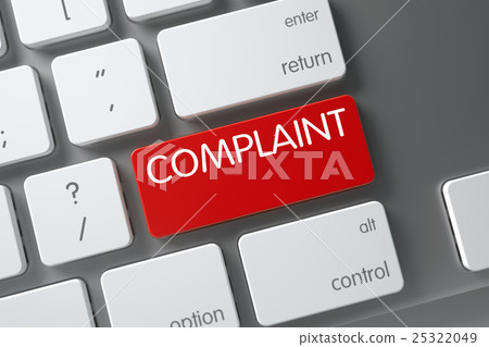 Keyboard with Red Button - Complaint. 3D.-插圖素材 [25322049] - PIXTA圖庫