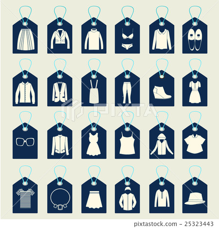icons set of fashion and shopping Clothes icons - Stock Illustration ...