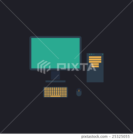 PC computer symbol - Stock Illustration [25325055] - PIXTA