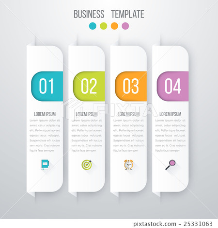 Vector illustration infographics four options - Stock Illustration ...