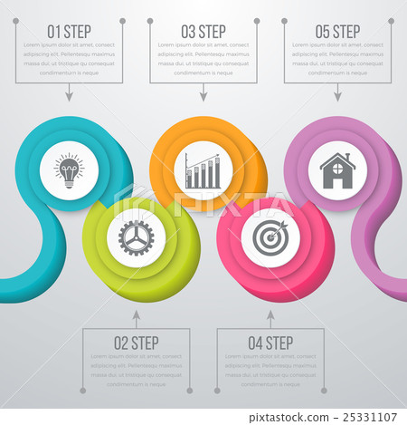 Timeline Vector 3d Infographic - Stock Illustration [25331107] - PIXTA