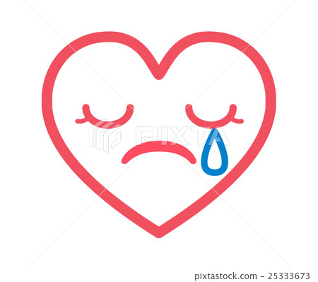 Sorrowful Heart Character - Stock Illustration [25333673] - PIXTA