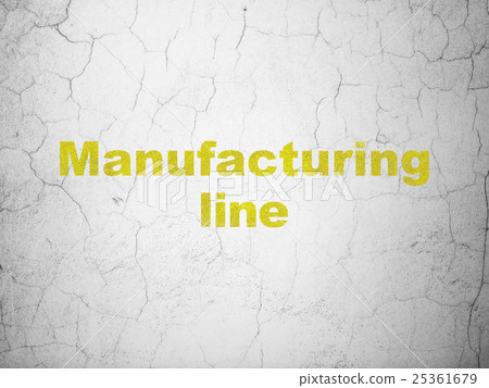Industry concept: Manufacturing Line on wall - Stock Illustration ...