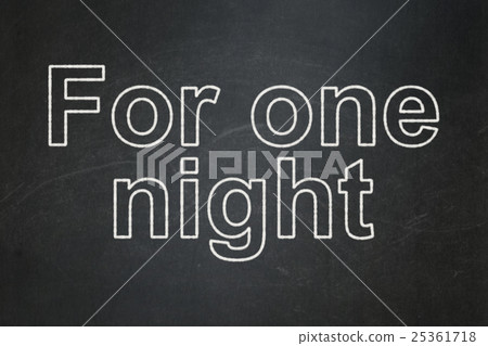 Travel concept: For One Night on chalkboard - Stock Illustration ...