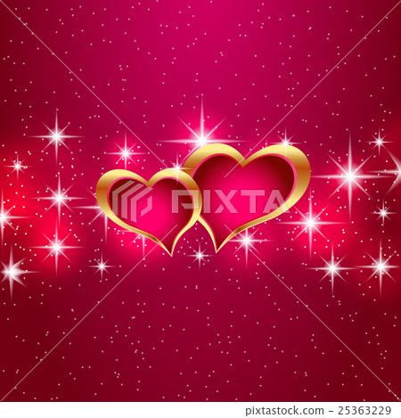 Love star background beautiful bright hearts-插圖素材 [25363229] - PIXTA圖庫