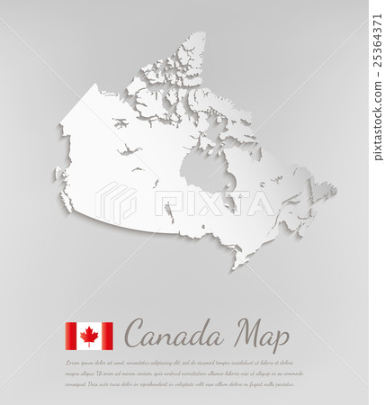 Canada map. 3D vector map with smooth shadow - Stock Illustration ...