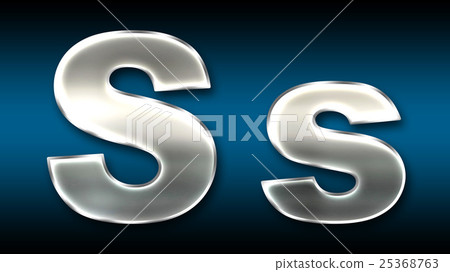 Colorful 3D font on dark background: letter S... - Stock Illustration ...