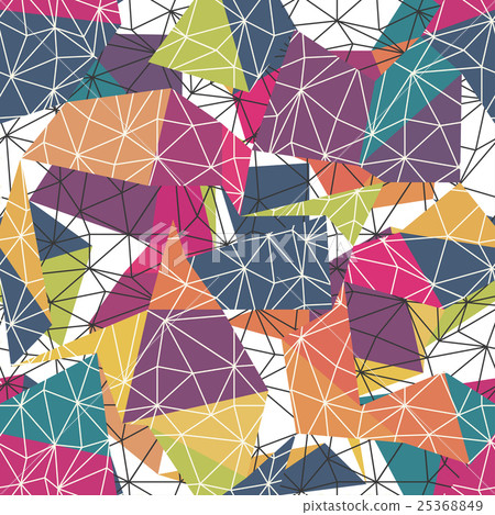 Wireframe Abstract Surface Seamless Pattern - Stock Illustration ...