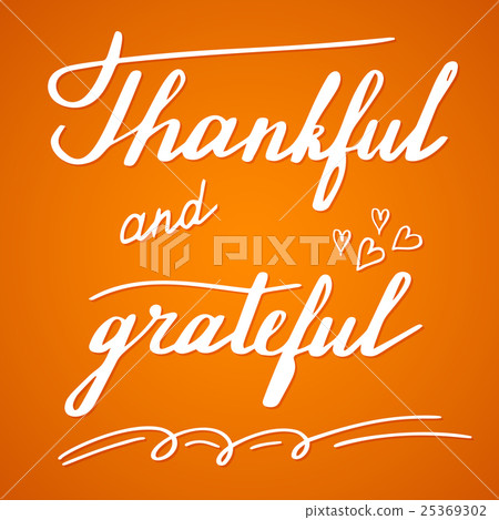 Thanksgiving hand lettering and calligraphy design - Stock Illustration ...